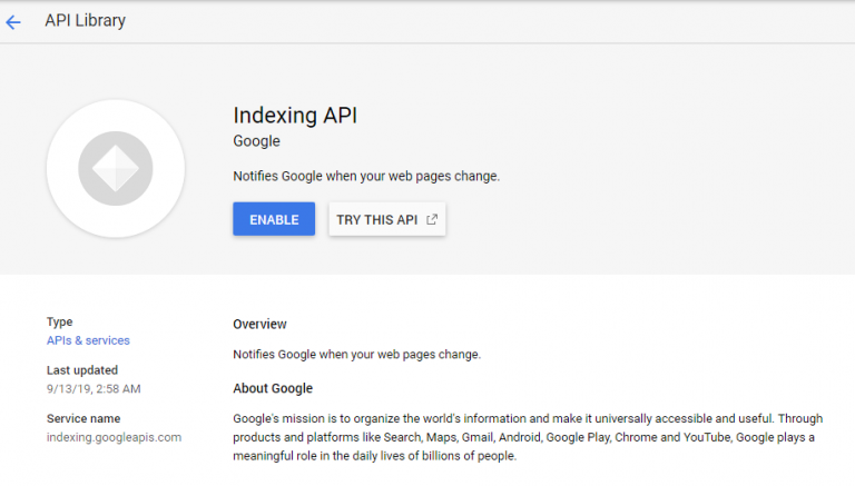 Using Google Indexing API With Google API Client Library for .NET - Hamid Mosalla